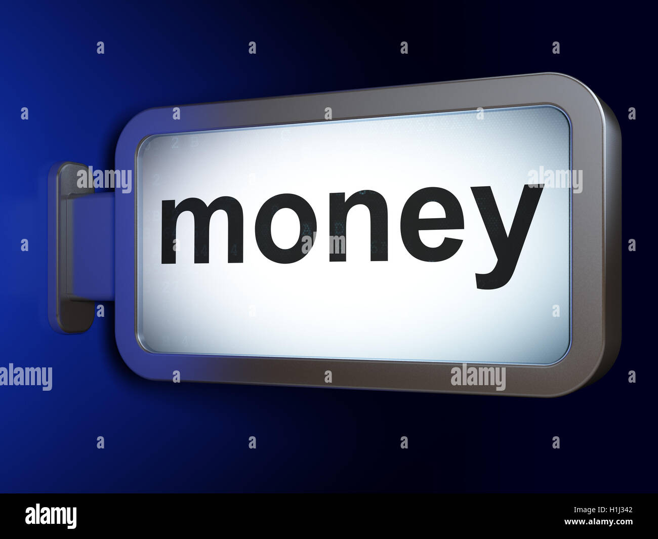 Finance concept: Money on billboard background Stock Photo - Alamy