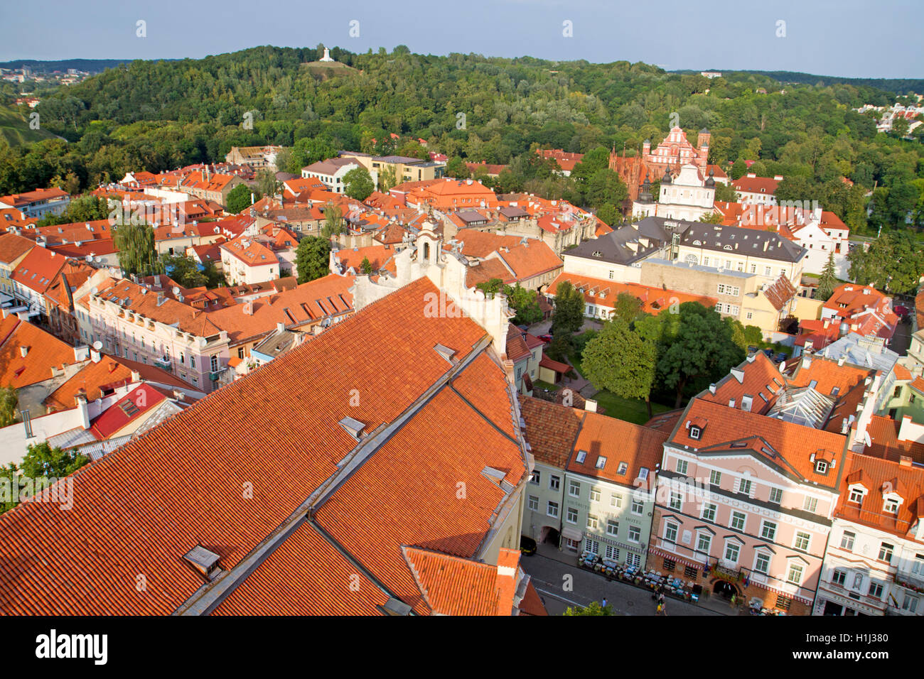 Overhead view of the old town in Vilnius Stock Photo - Alamy