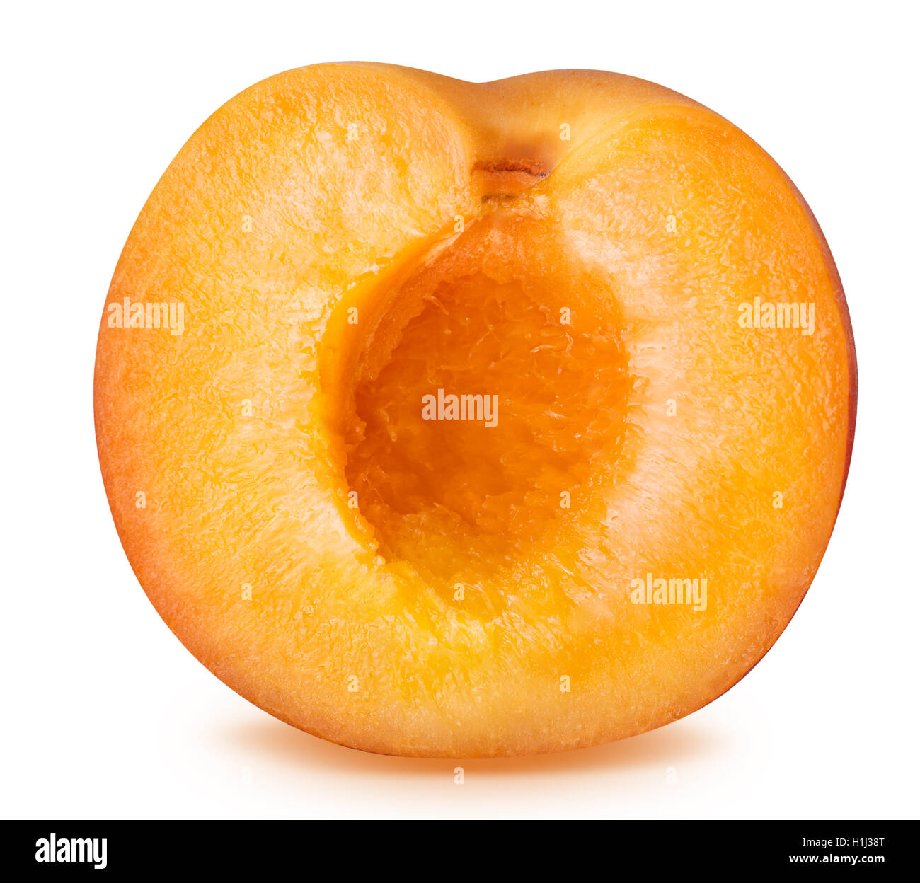 half ripe apricot isolated on a white background clipping path Stock ...