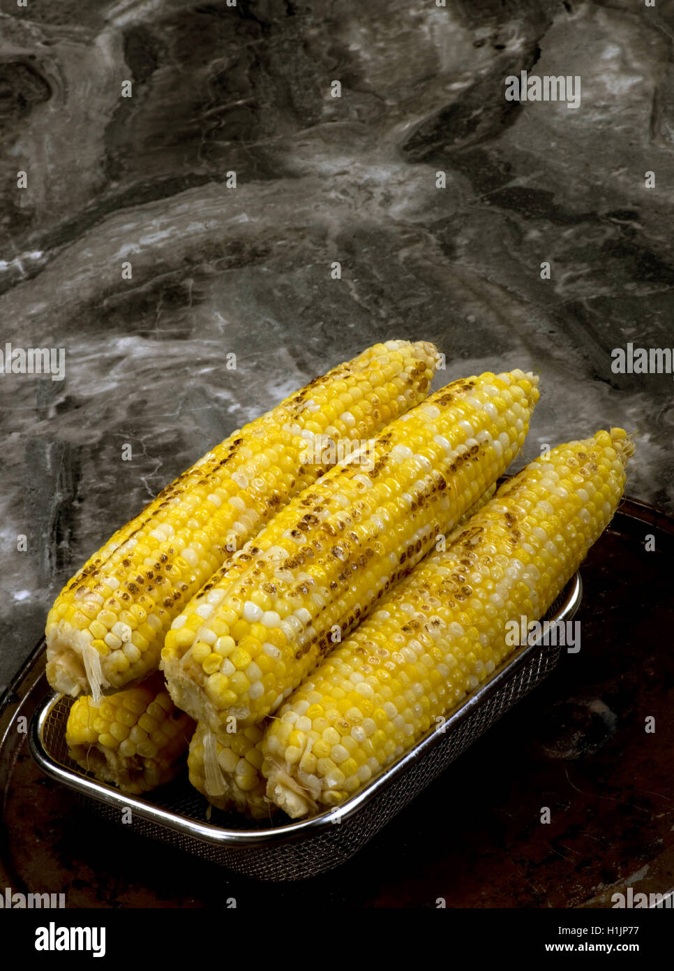 Fresh golden corn with room on top for your type Stock Photo - Alamy