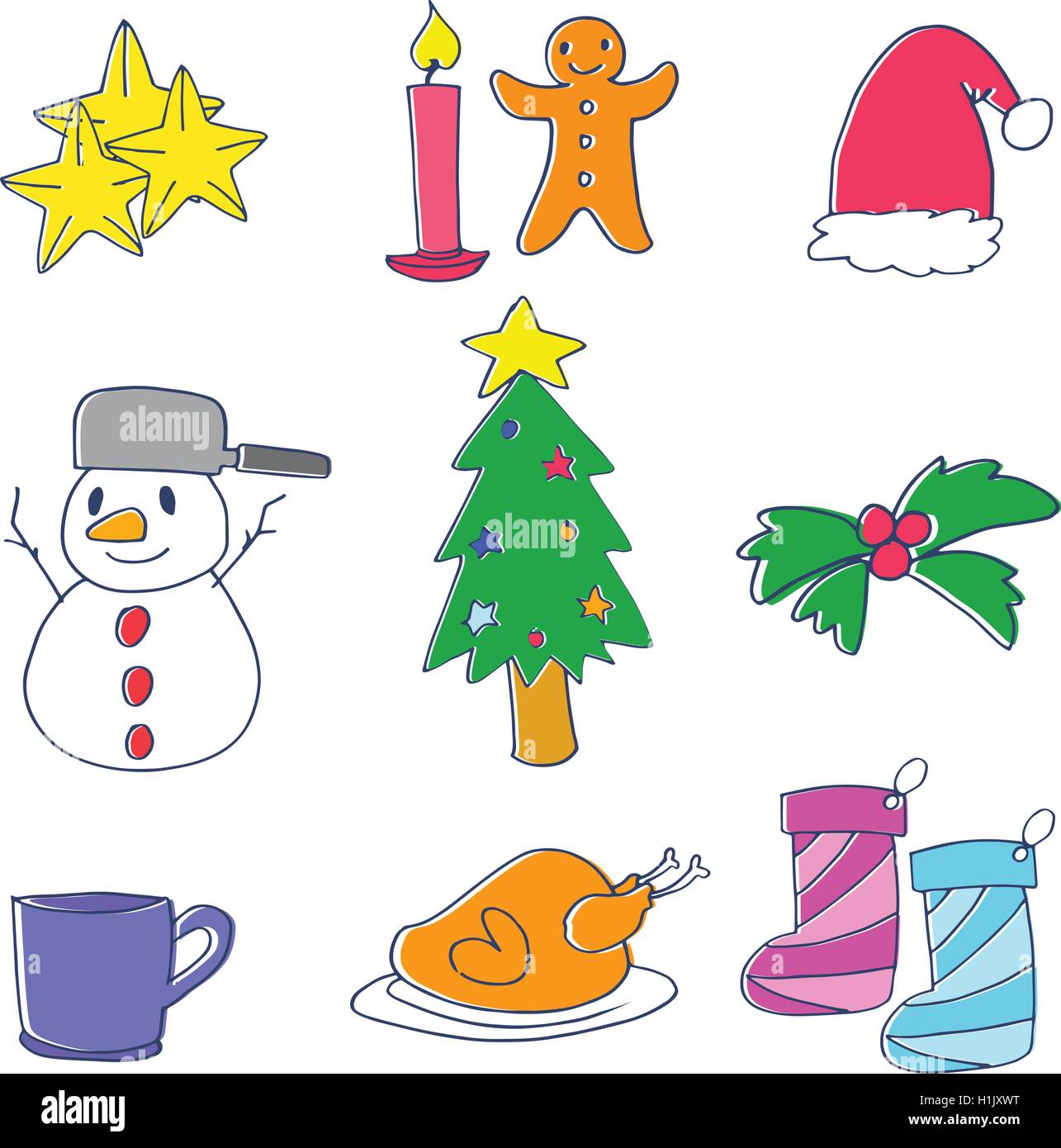 Doodle of christmas object vector Stock Vector Image & Art - Alamy