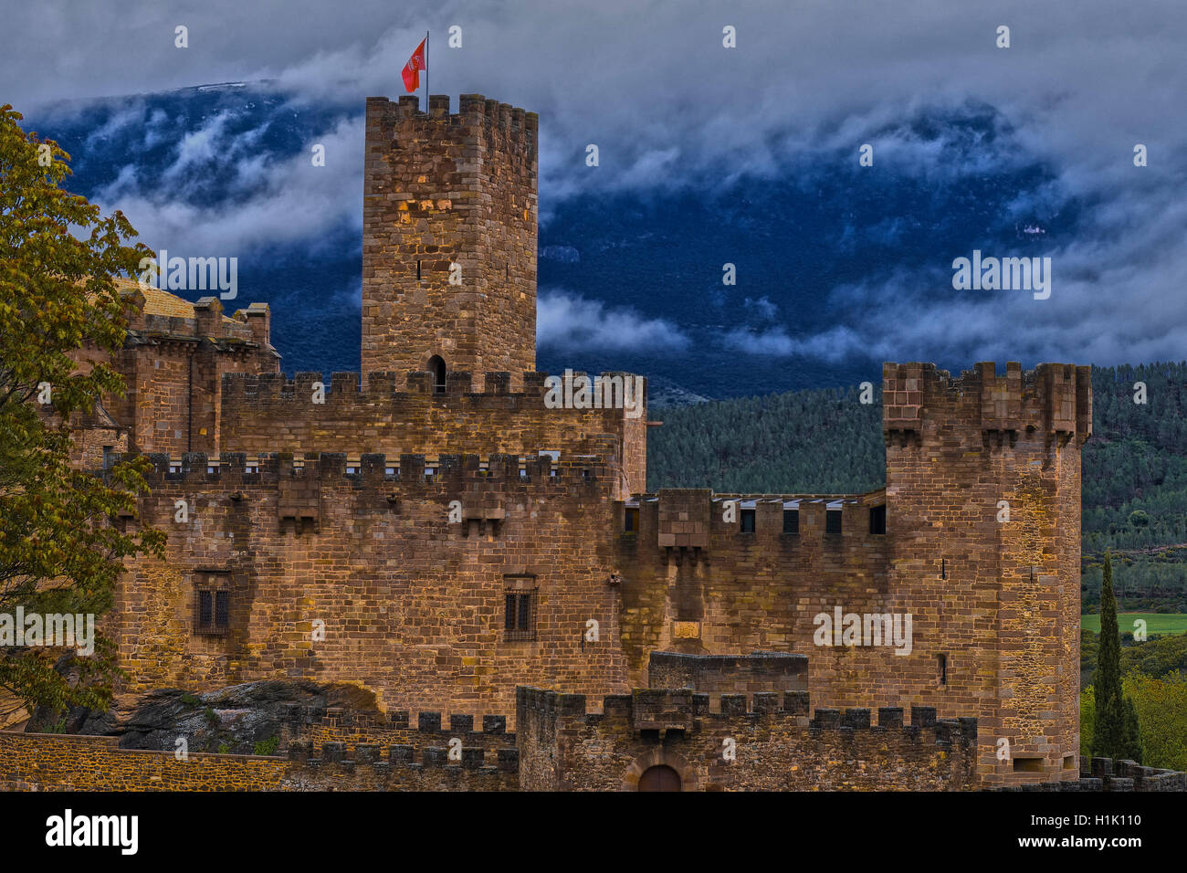 Castle of Javier, Javier, Way of St. James, James, Navarre, Spain Stock ...