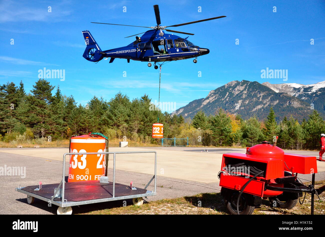 aerial firefighting, police helicopter Stock Photo - Alamy