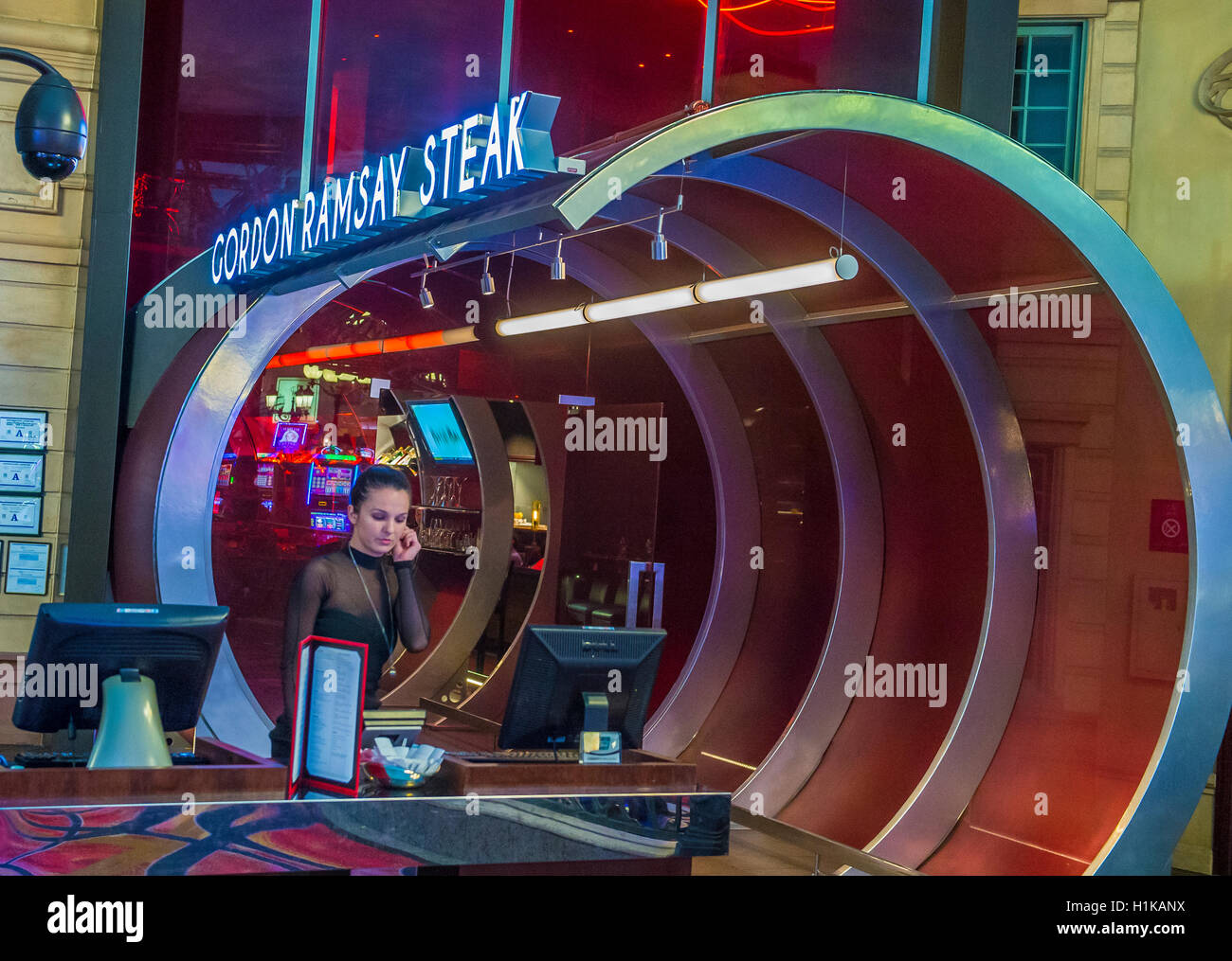 The Gordon Ramsay restaurant in Paris hotel in Las Vegas Stock Photo ...