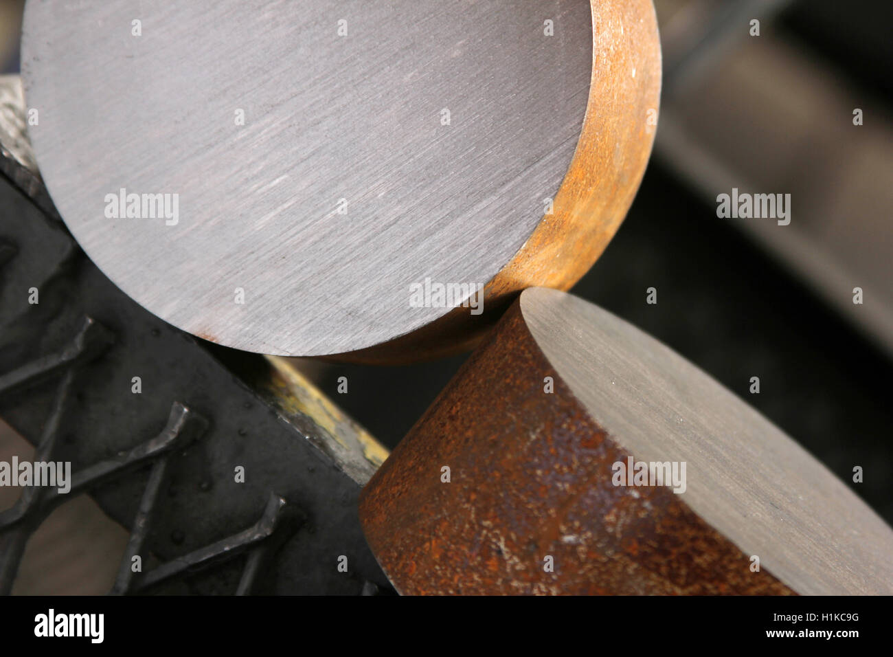 Solid aluminum tubes Stock Photo - Alamy