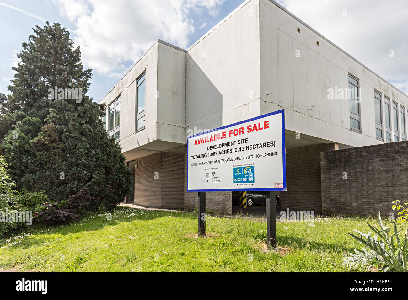 Development site for sale with area in acres and hectares, the former ...