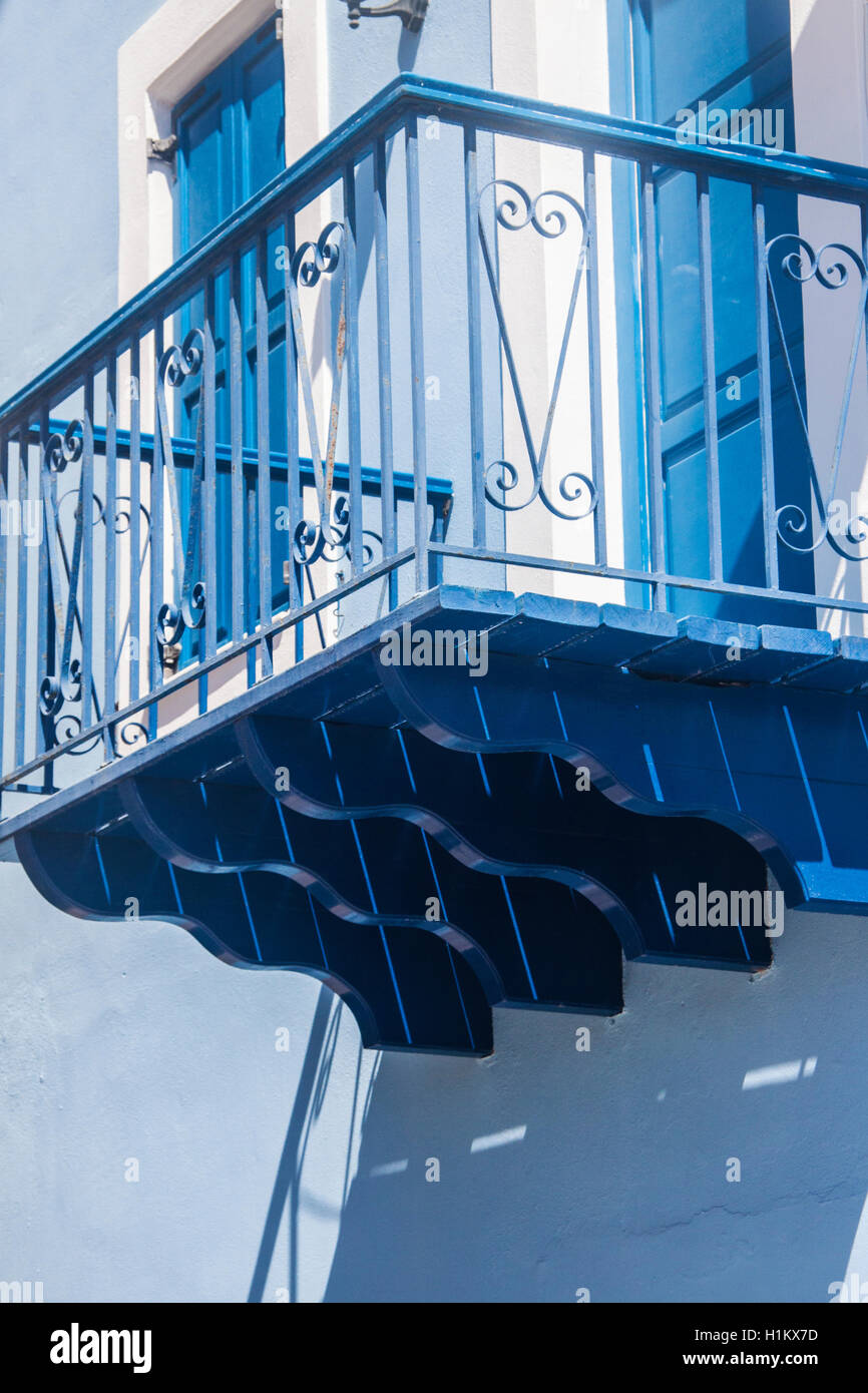 Balcony of a Greek home Stock Photo - Alamy