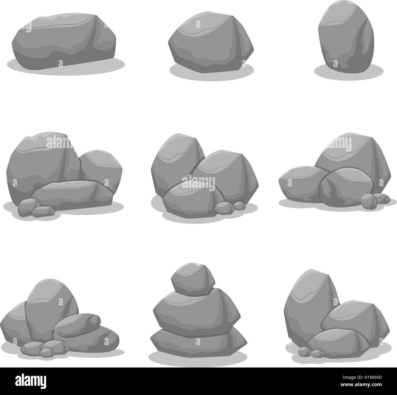Rock set collection stock doodles Stock Vector Image & Art - Alamy