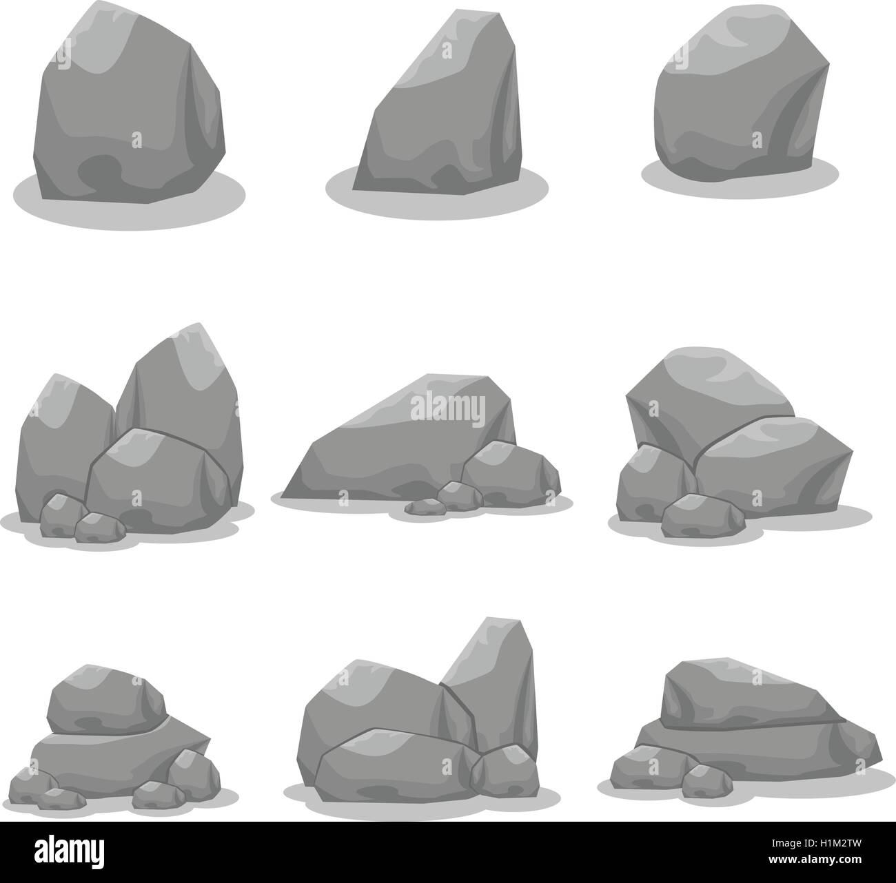 Set of stones element vector art Stock Vector Image & Art - Alamy