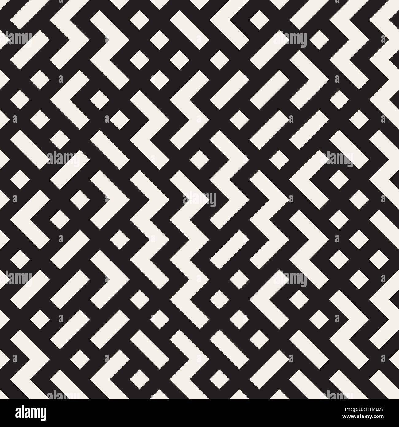 Vector Seamless Black and White Random Zigzag Shapes Grid Pattern Stock Vector Image & Art - Alamy