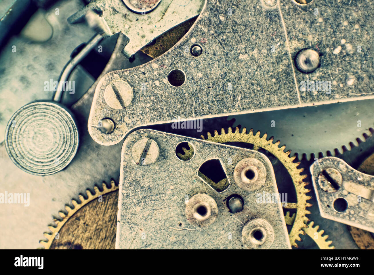 Inside of pocket watch.Clock Mechanism with Gears Macro Background ...