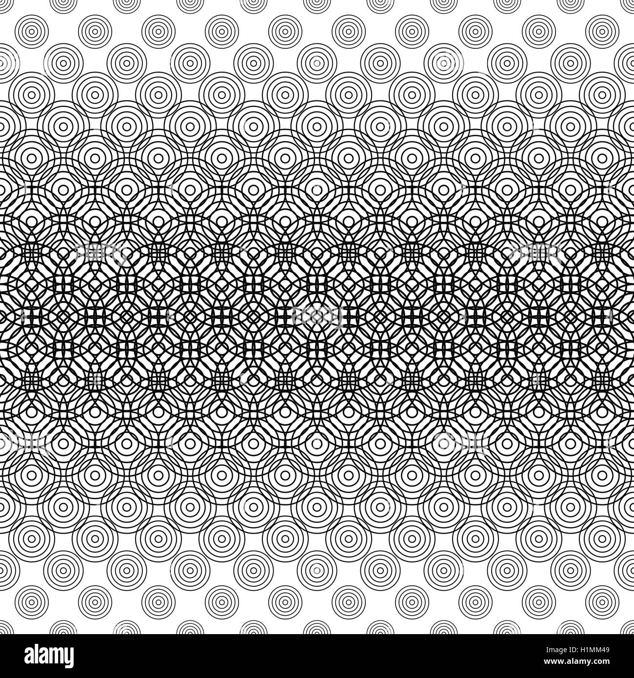 Seamless black and white circle grid pattern Stock Vector Image & Art ...