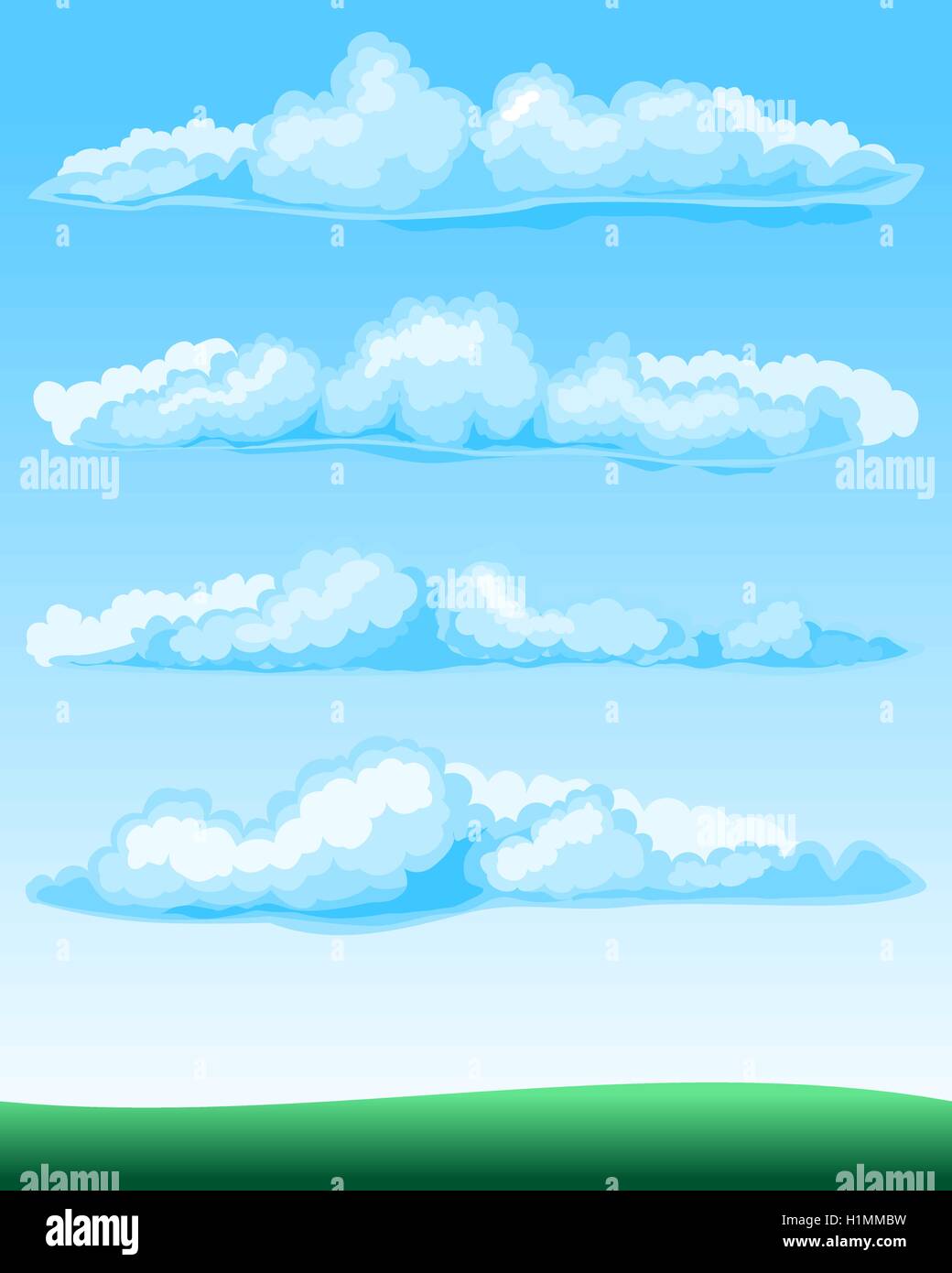 set of cartoon clouds Stock Vector Image & Art - Alamy