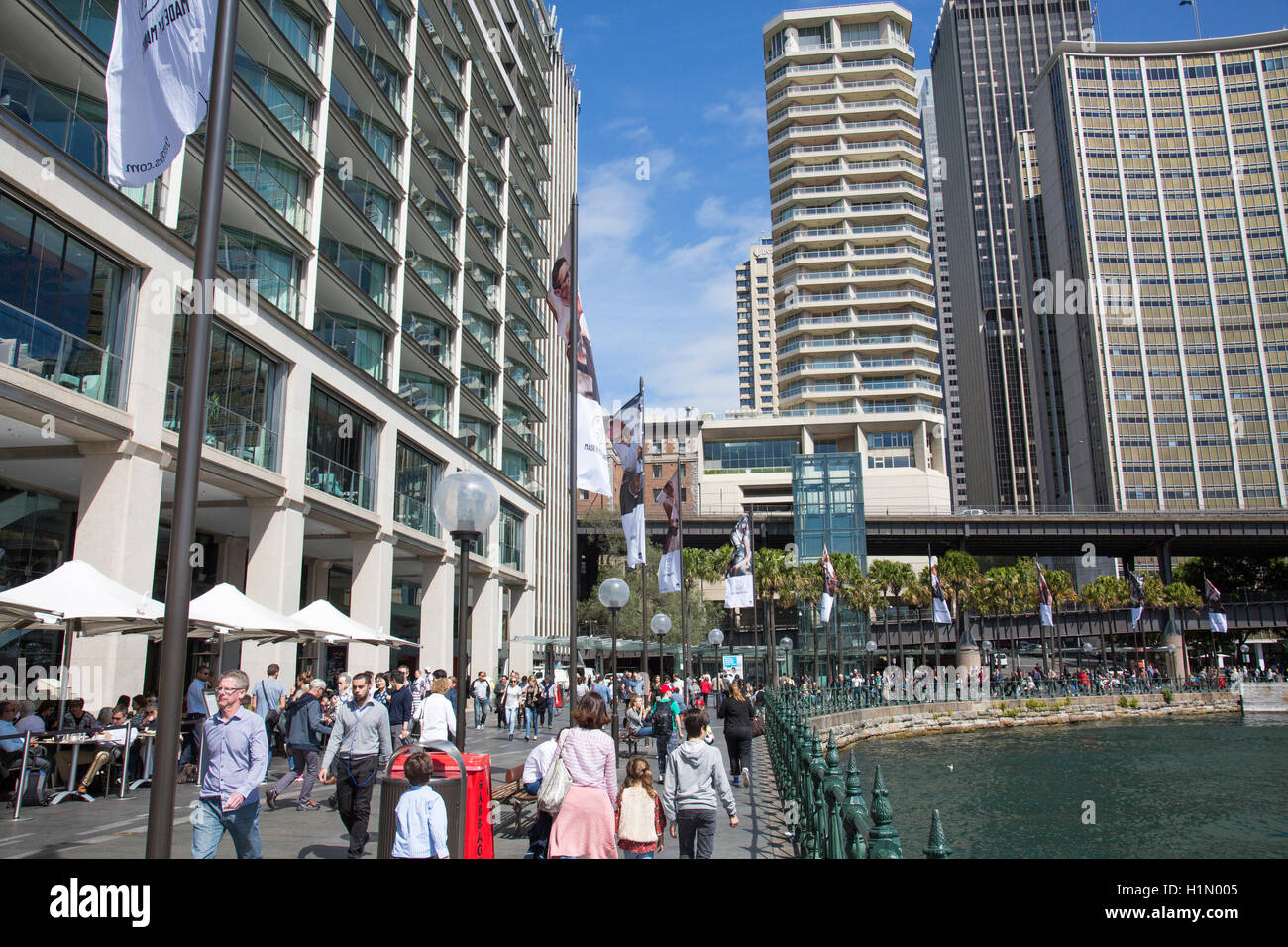 Circular Quay in Sydney city centre with shops,offices,cafes, popular ...