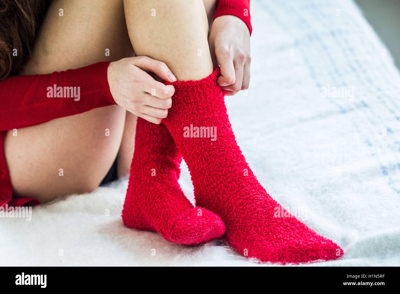 Teenage girl wearing socks Stock Photo - Alamy Teenage girl wearing socks Stock Photo - Alamy