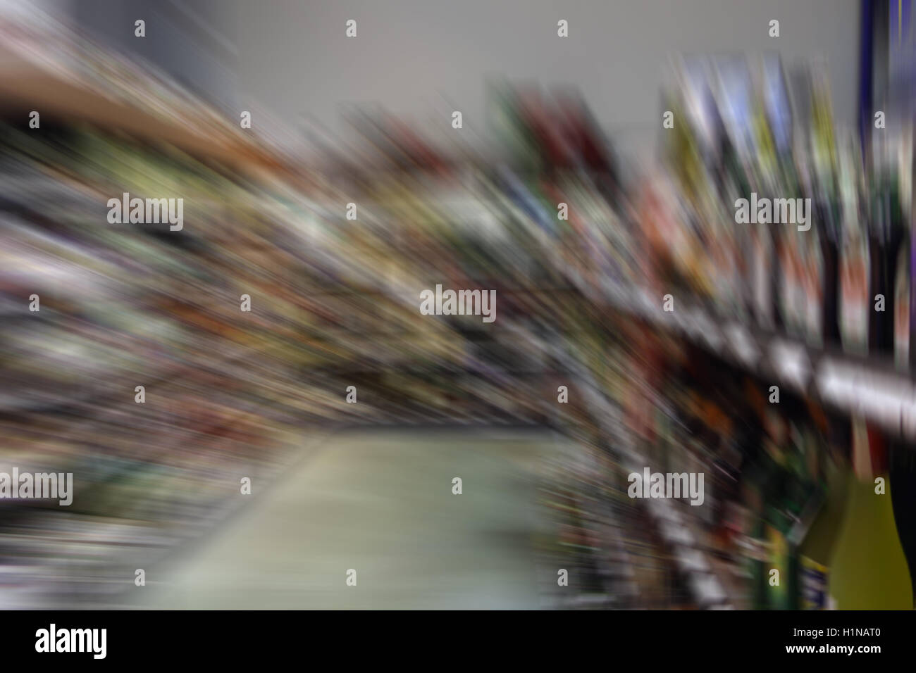 Shooting in the store on a moving photo camera Stock Photo - Alamy