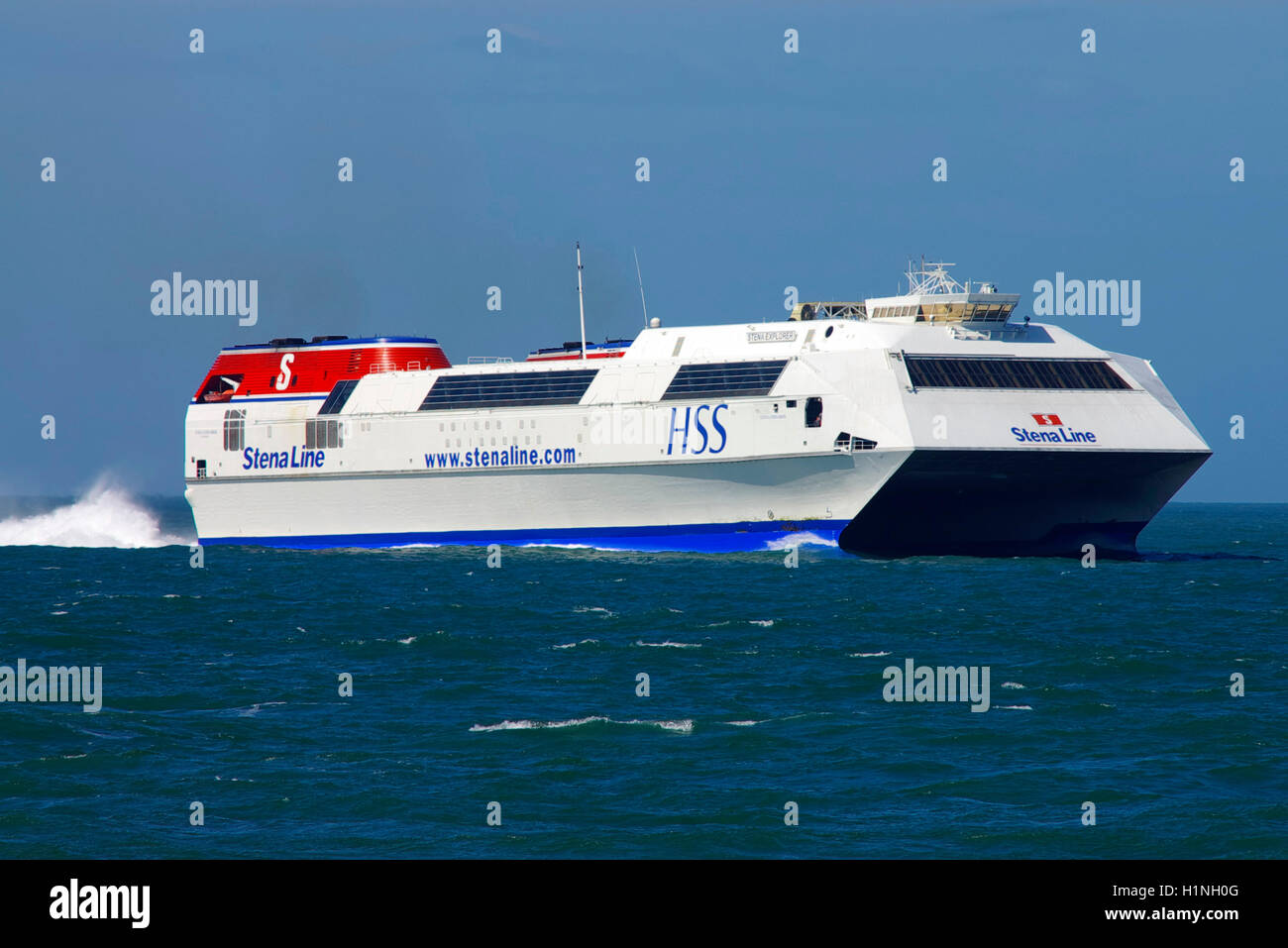 Stena Explorer HSS Ferry, Holyhead, Anglesey, North Wales, United ...