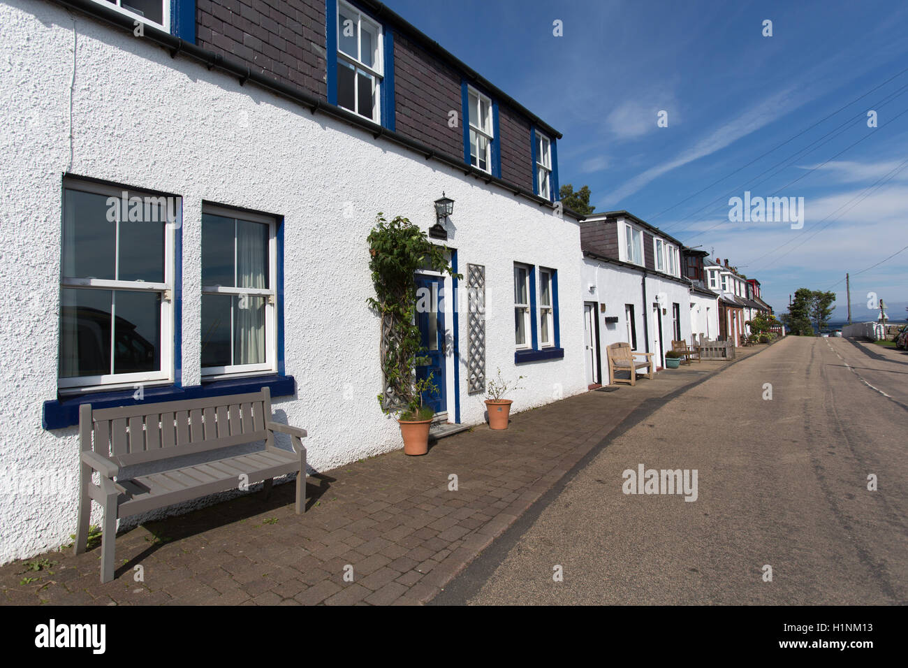 Isle of Arran, Scotland. Picturesque view of the A841 road through ...