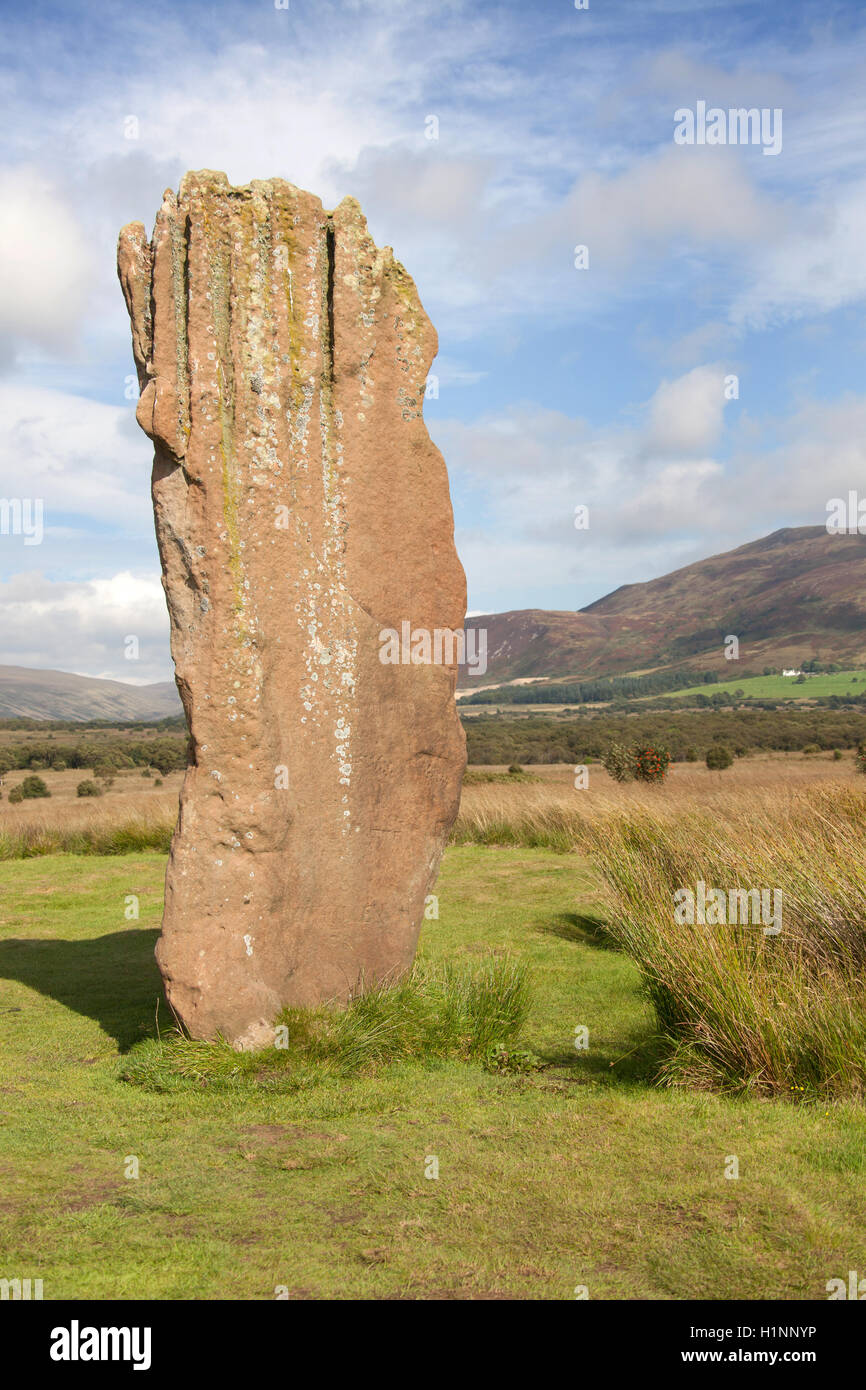 Isle of Arran, Scotland. Picturesque view of Machrie Moor stone circle ...