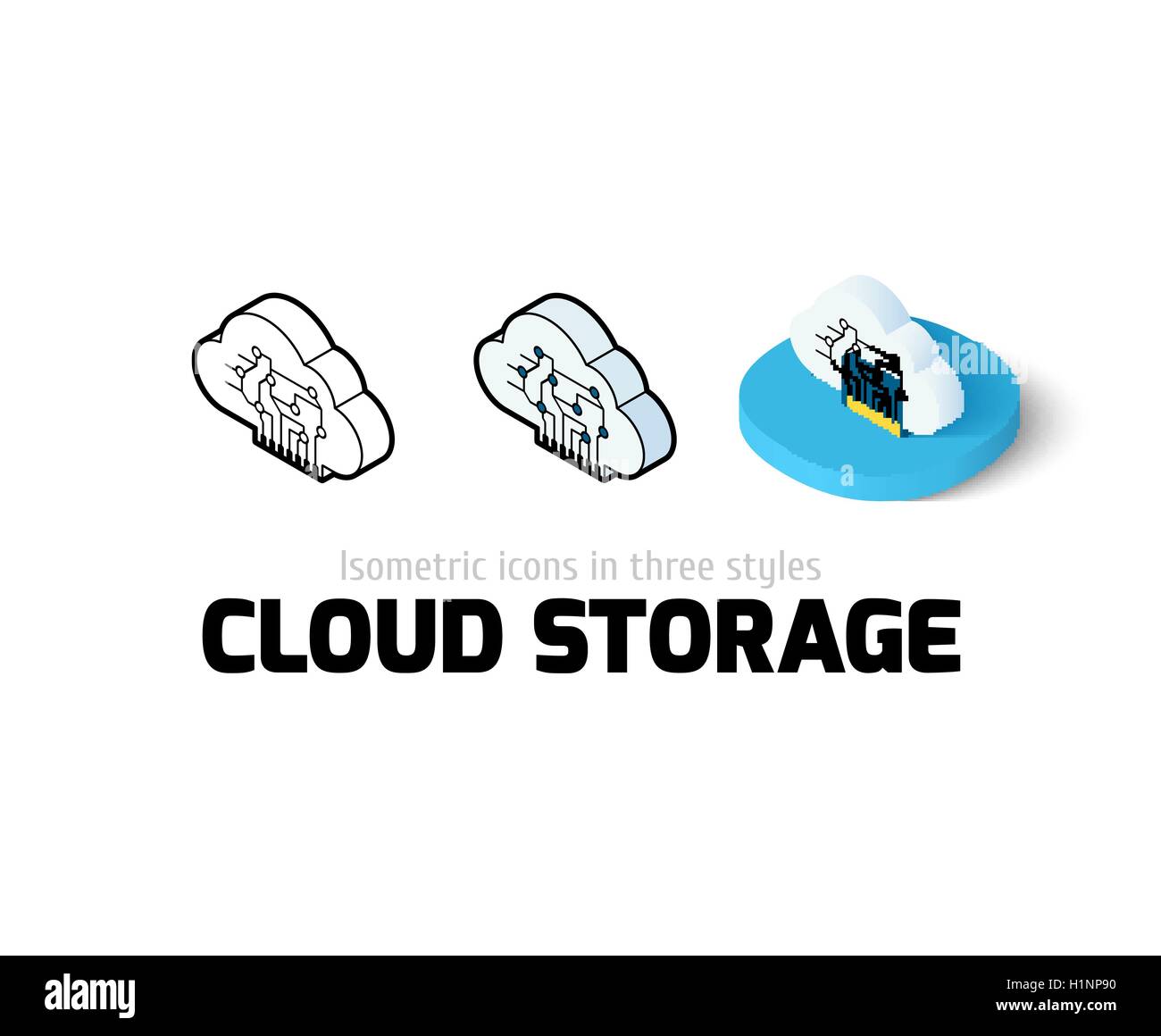 Cloud symbol digital data storage Stock Vector Images - Alamy