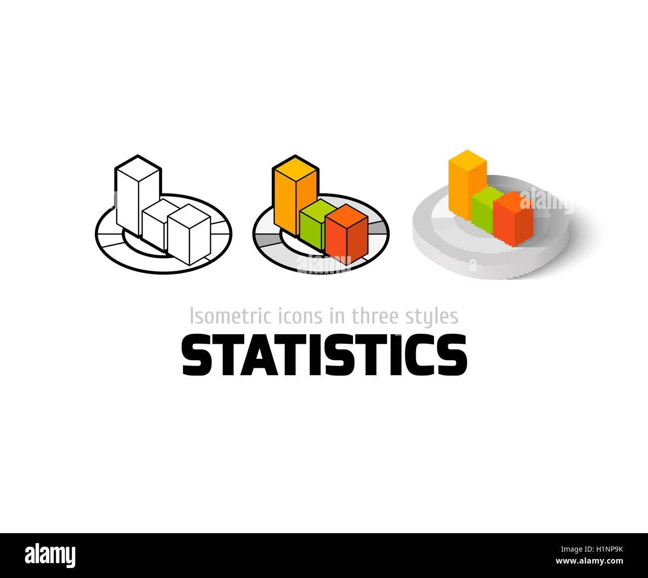 Statistics icon in different style Stock Vector Image & Art - Alamy