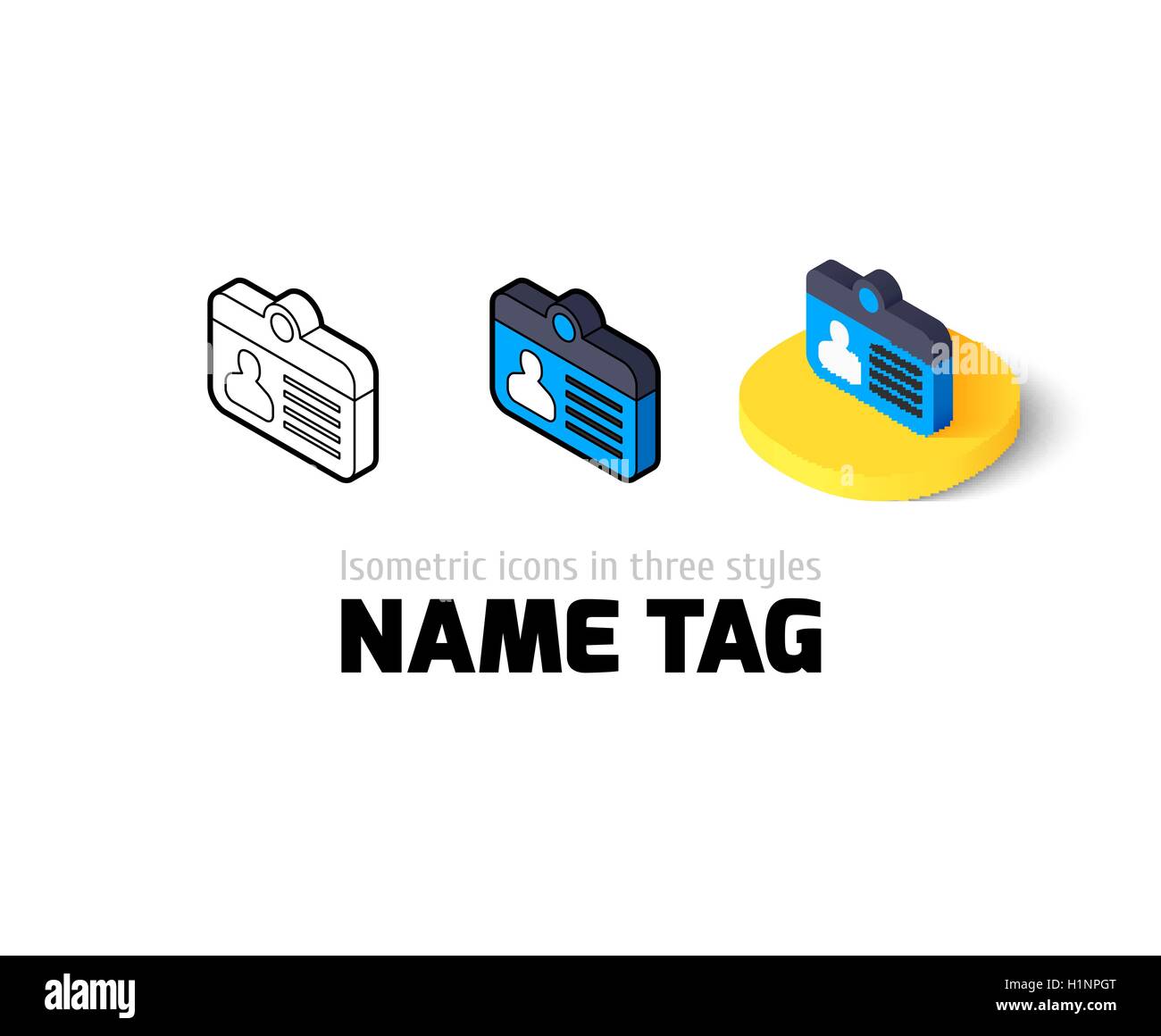 Name tag icon in different style Stock Vector Image & Art - Alamy