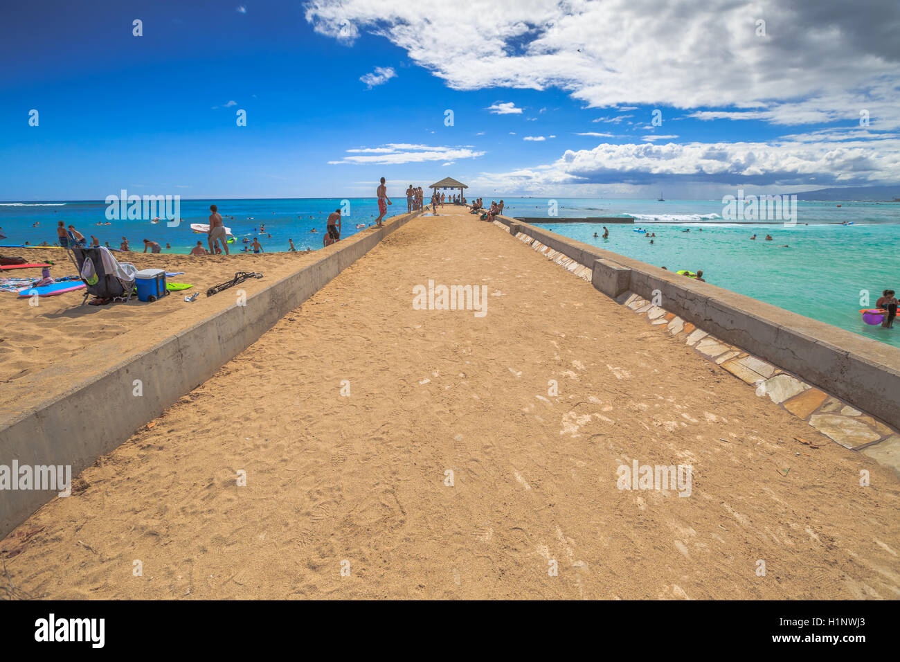 Waikiki Pier Oahu Stock Photo - Alamy