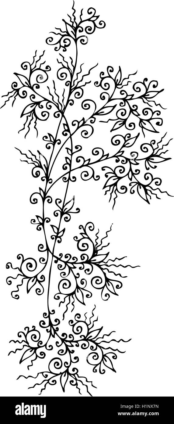 Refined Floral vignette 288 Eau-forte decorative background texture ...