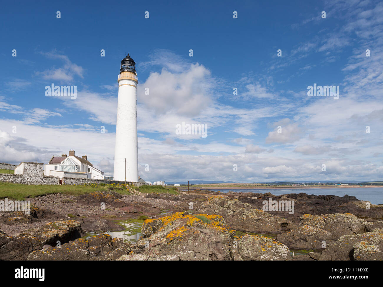 Scurdie Ness Lighthouse, Ferryden, Montrose, Scotland Stock Photo - Alamy