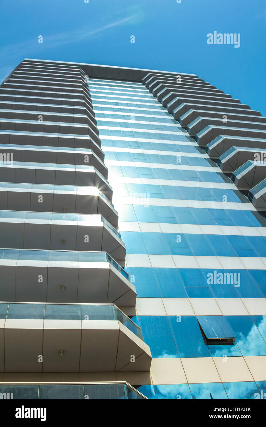 Dubai skyscrapers facade Stock Photo - Alamy