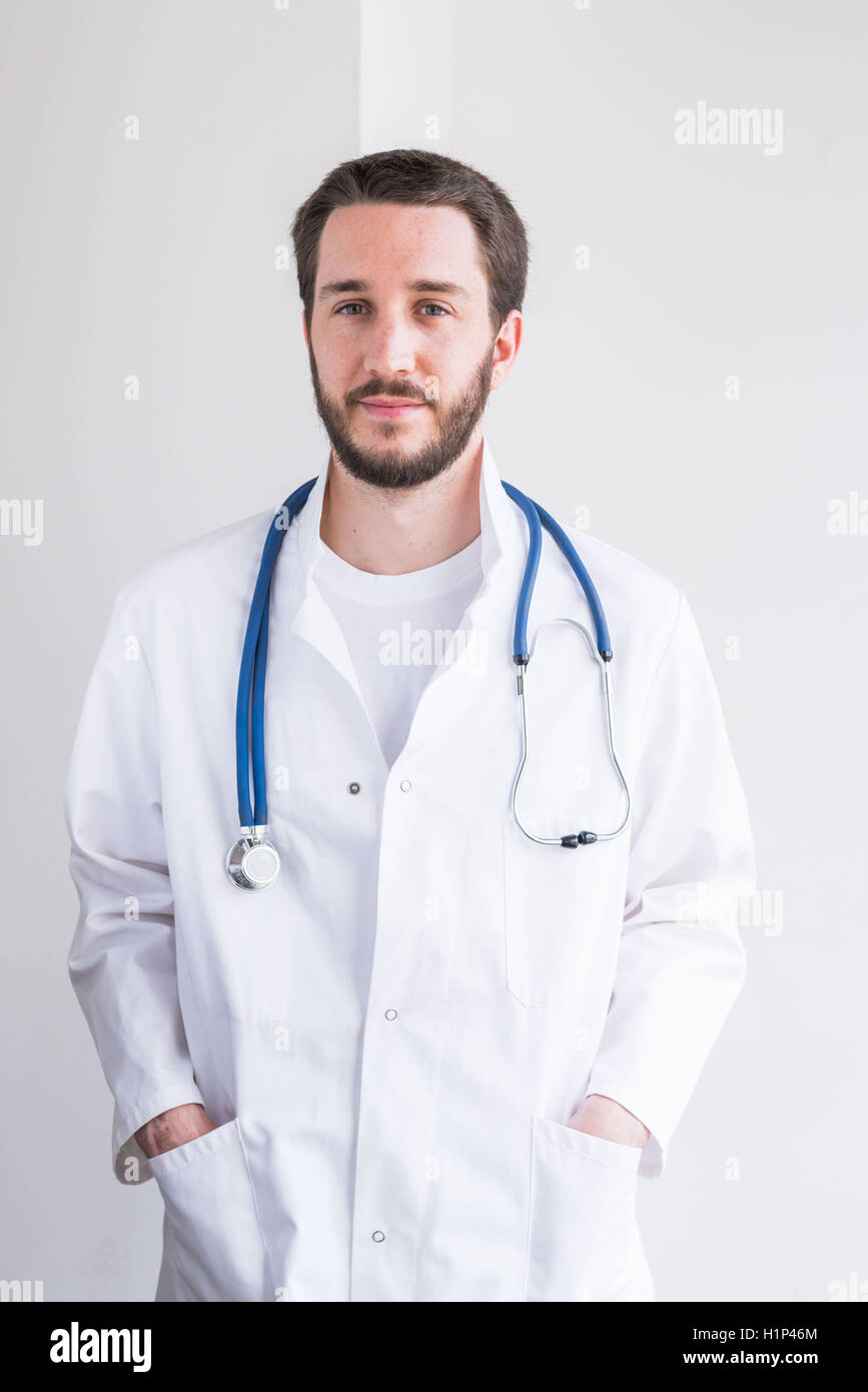 Portrait of a young doctor Stock Photo - Alamy