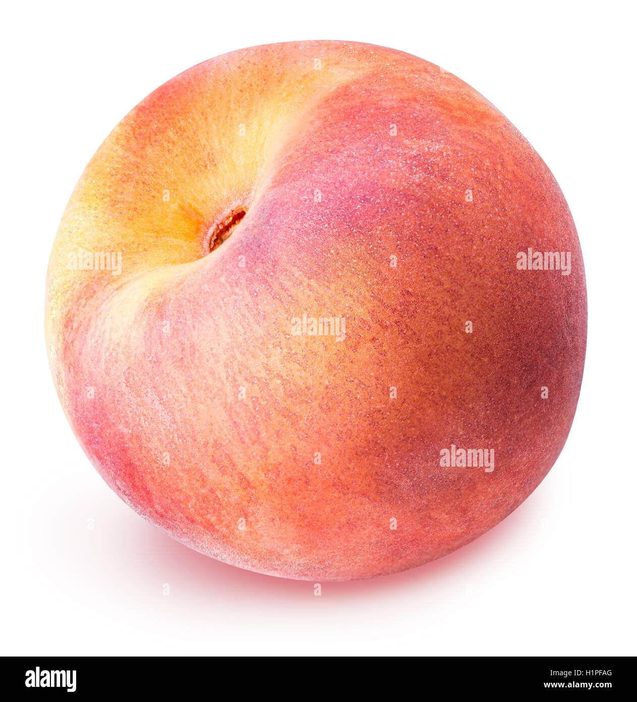 peach fruit isolated on white background clipping path Stock Photo - Alamy
