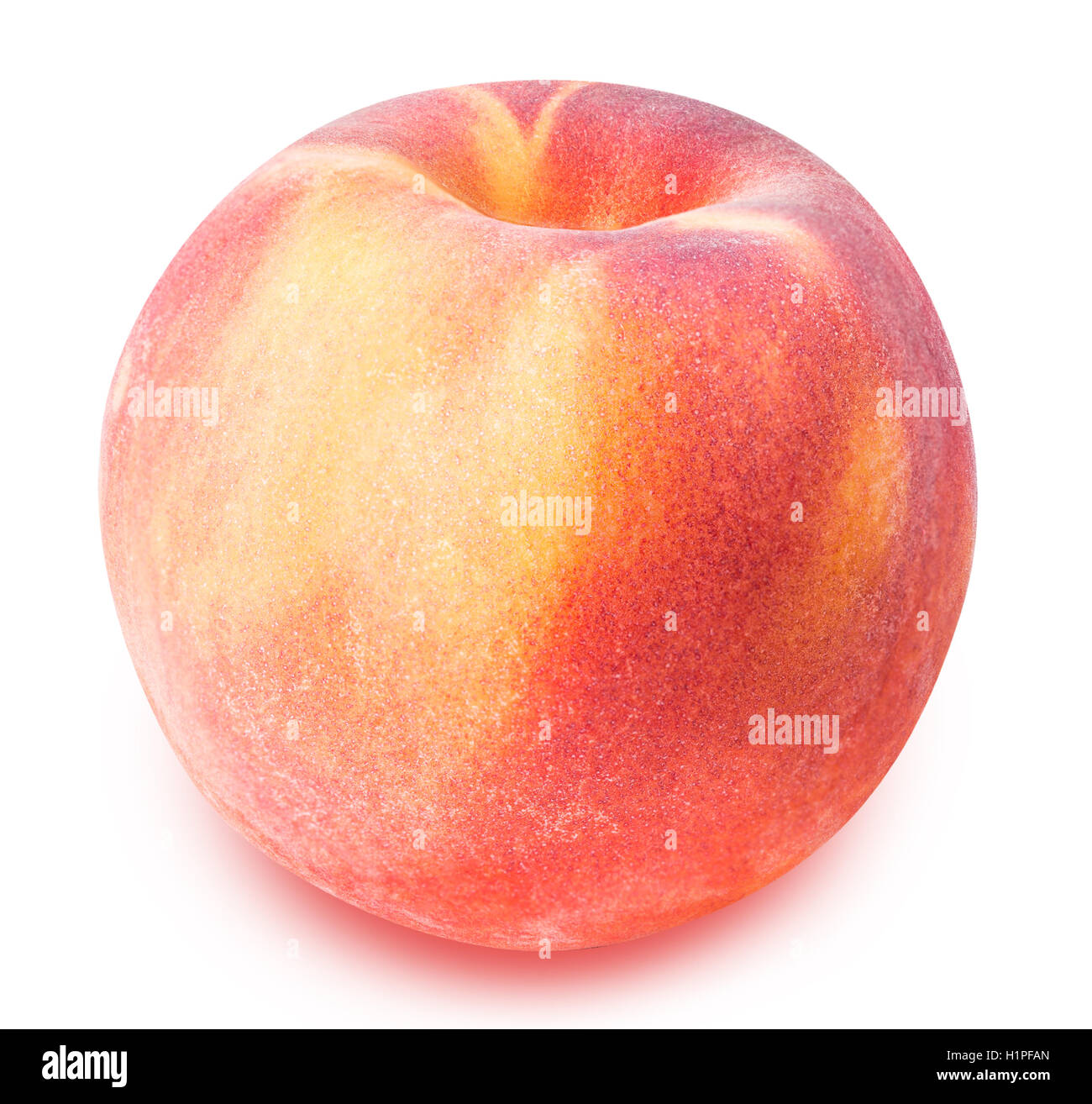 peach fruit isolated on white background clipping path Stock Photo - Alamy