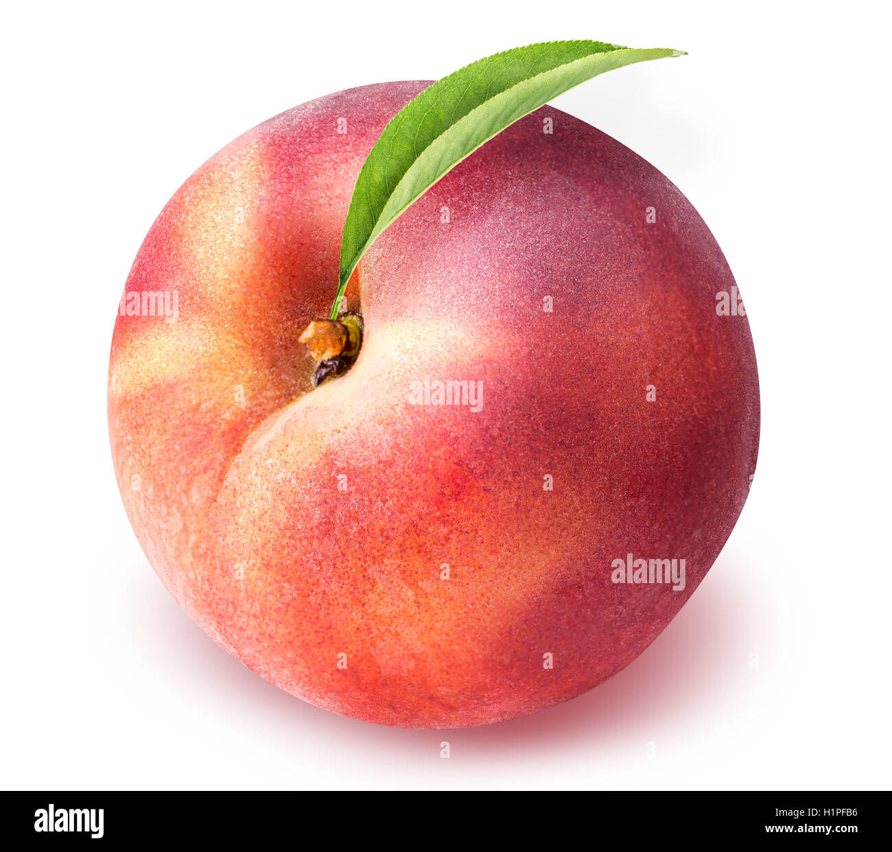 peach fruit isolated on white background clipping path Stock Photo - Alamy