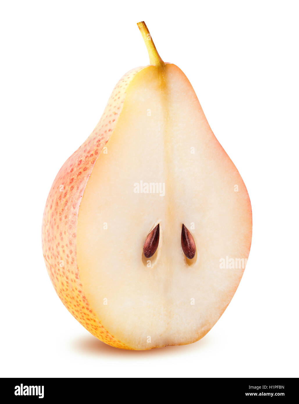 Pear fruit sliced isolated on white background clipping path Stock ...