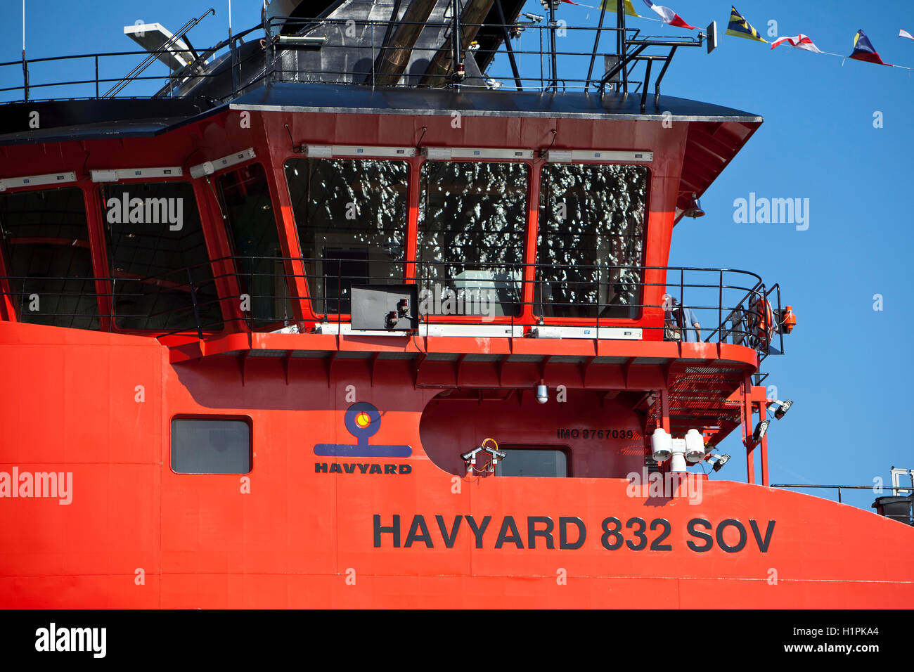 Part of the bridge on the Esvagt Njord Service Operation Vessel (SOV ...