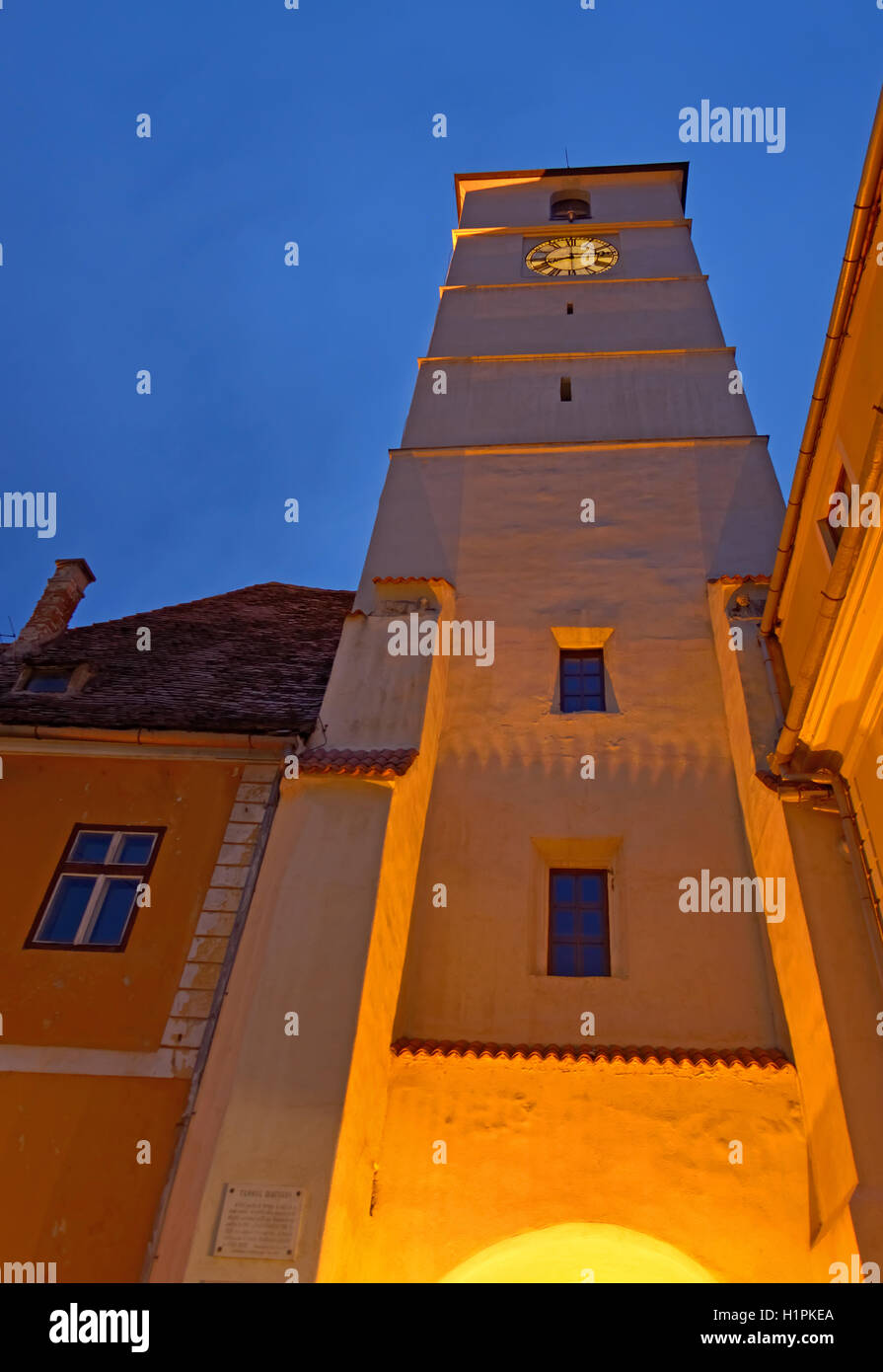 Council Tower in Sibiu city in Romania Stock Photo - Alamy