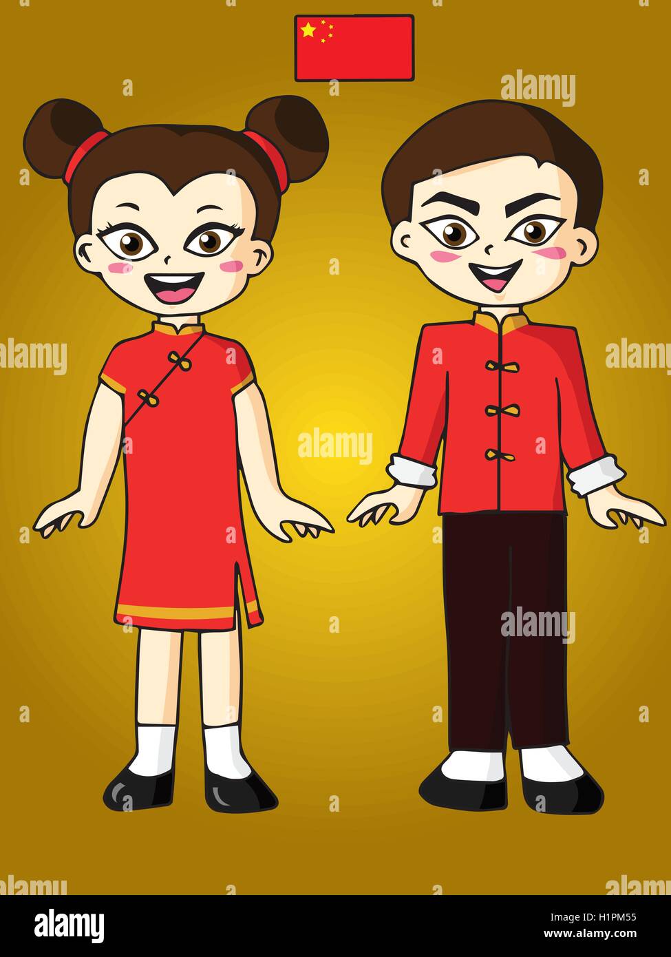 Chinese new year china people Stock Vector Images - Alamy