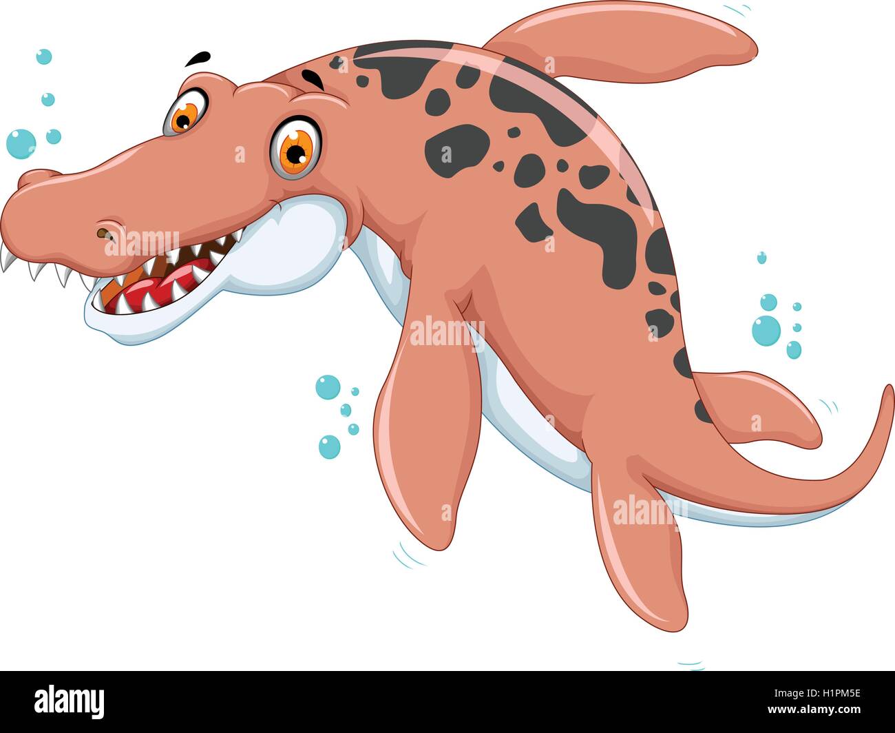 Swimming dinosaur cartoon for you design Stock Vector Image & Art - Alamy