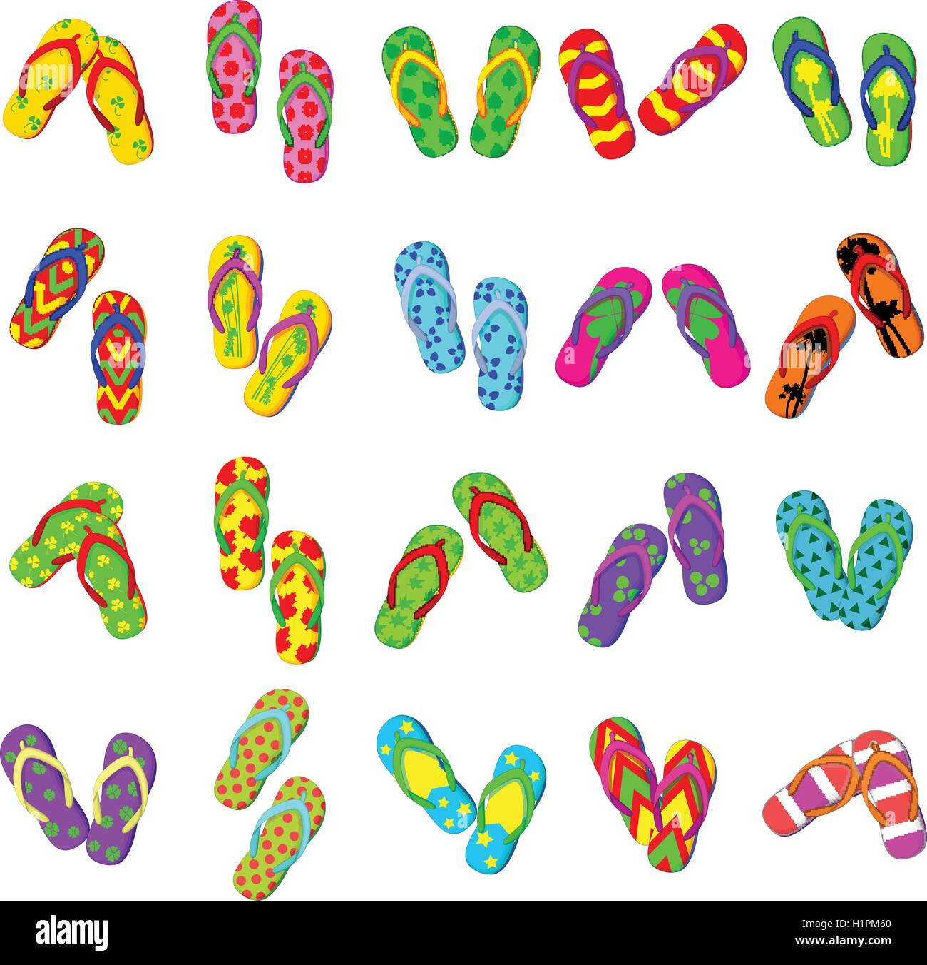 flip flops cartoon collection Stock Vector Image & Art - Alamy