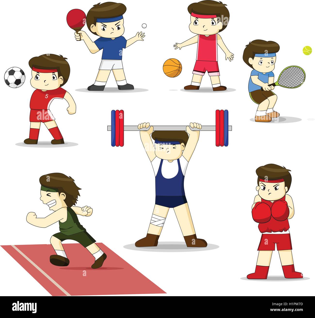 Vector illustration cartoon table tennis Stock Vector Images - Alamy
