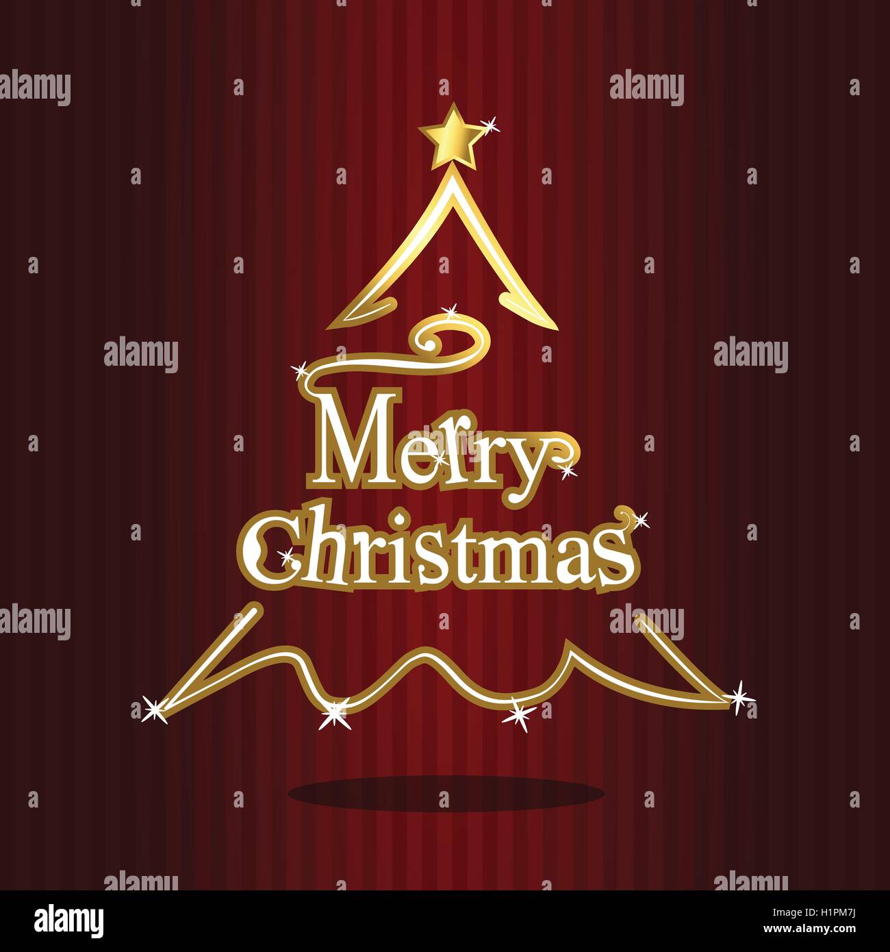 Red shiny golden merry Stock Vector Images - Alamy