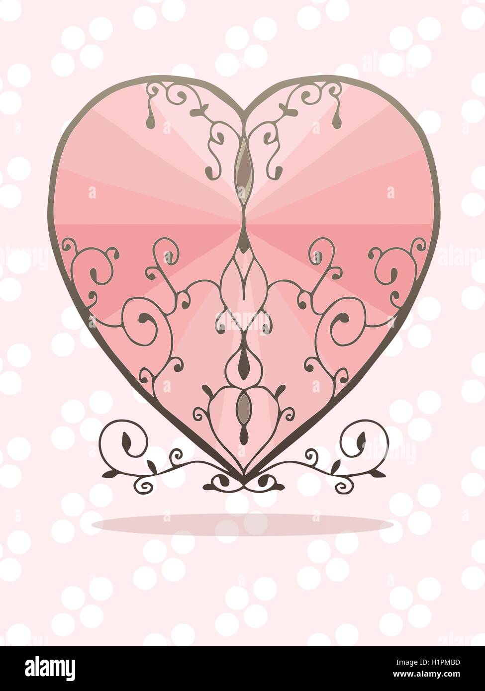 Elegant pink heart Stock Vector Image & Art - Alamy