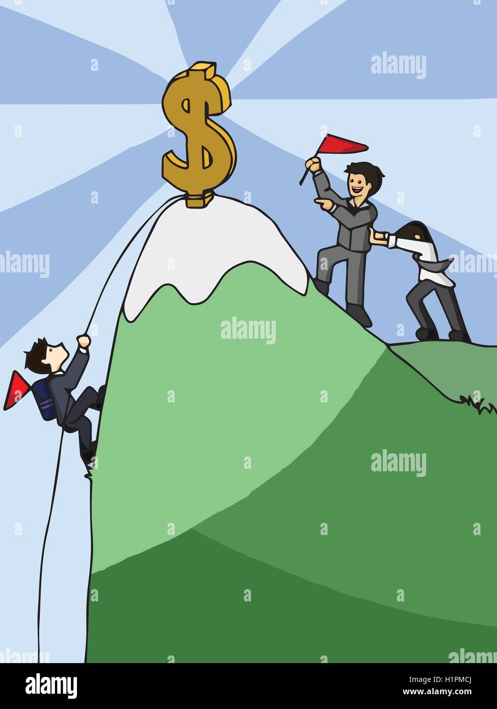 Mountain of money Stock Vector Images - Alamy