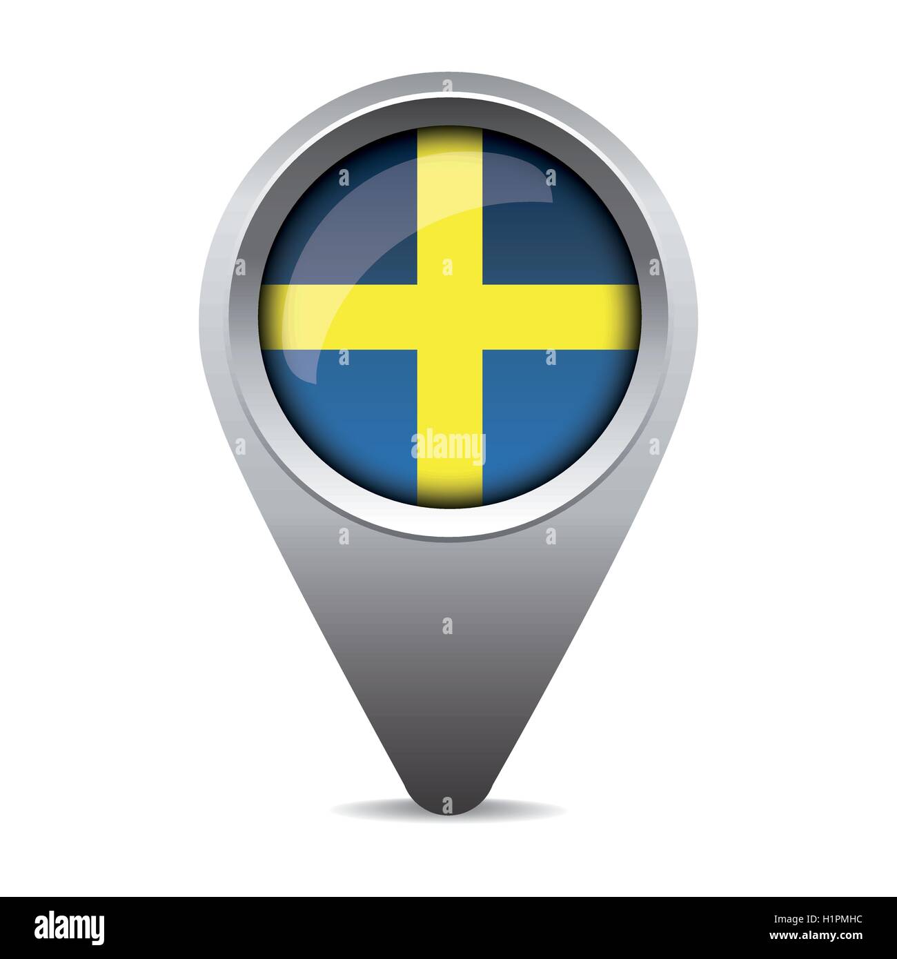 Sweden flag pointer vector Stock Vector Image & Art - Alamy