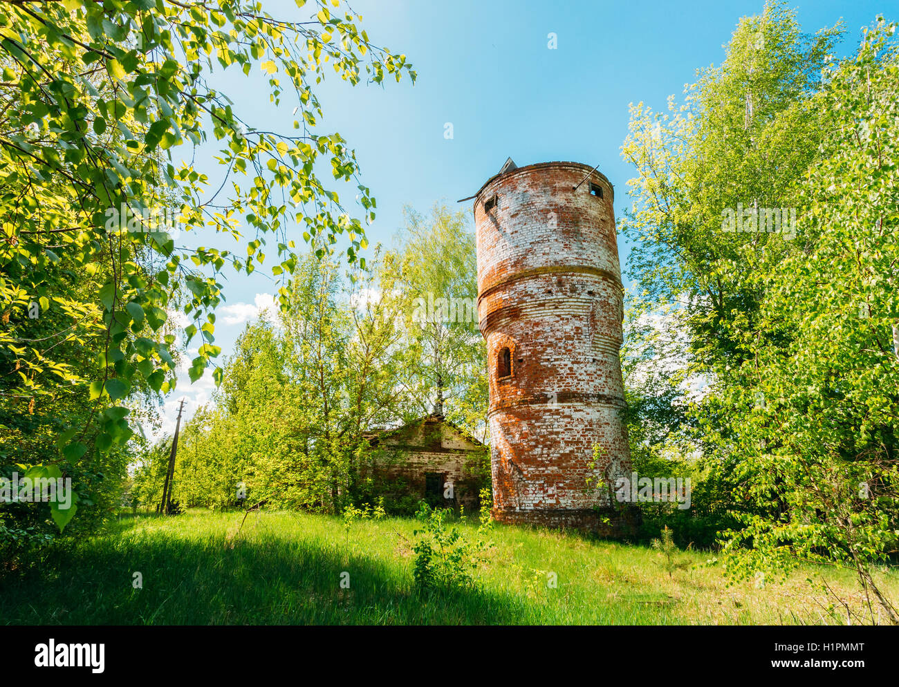 The Abandoned Brick Water Tower In Evacuated Zone After Chernobyl ...