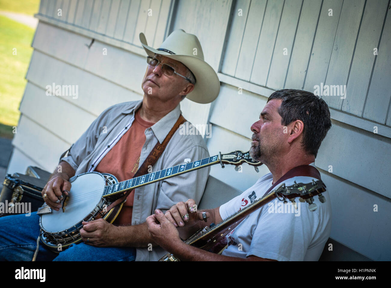 Bluegrass music festival musicians Stock Photo - Alamy