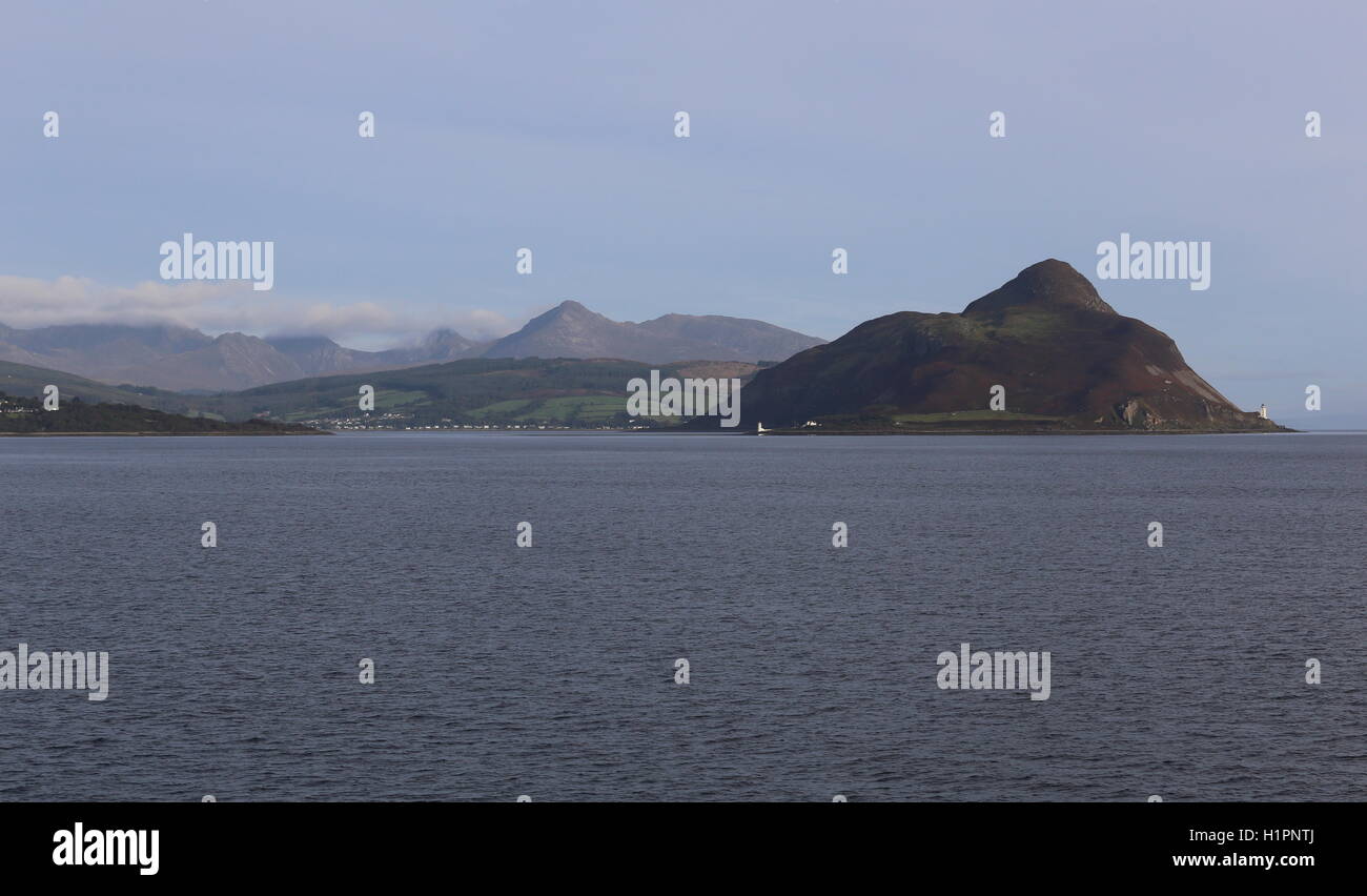 Mullach mor on Holy Isle and Goatfell Arran Scotland September 2016 ...