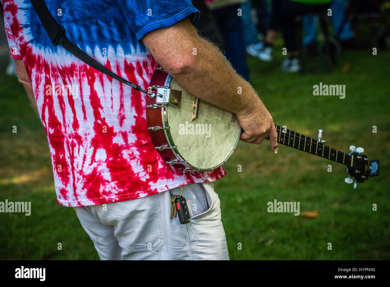 Bluegrass music festival musicians Stock Photo - Alamy