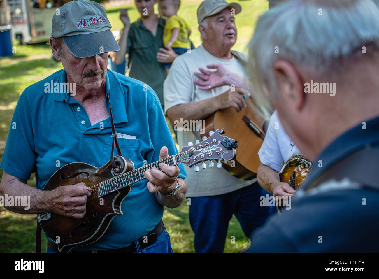 Bluegrass music festival musicians Stock Photo - Alamy